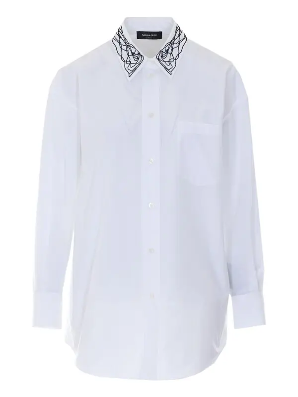 Fabiana Filippi Embellished Collar Shirt - White