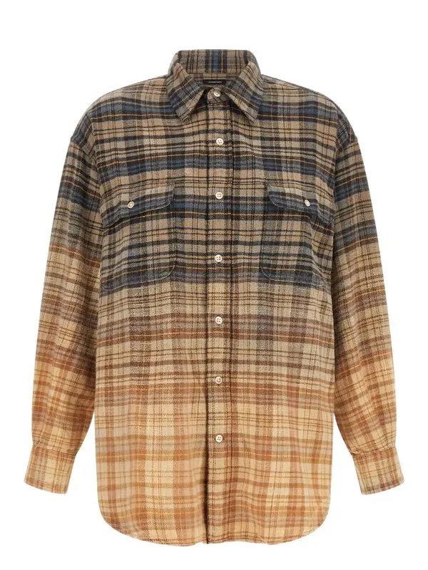 R13 Plaid Long Sleeve Shirt - Multi-color