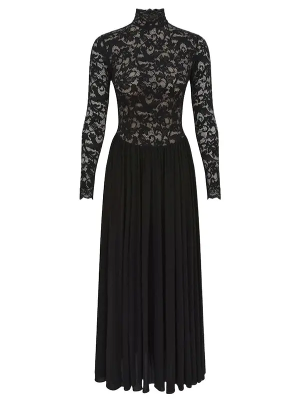 Zimmermann Lace Jersey Maxi Dress - Black