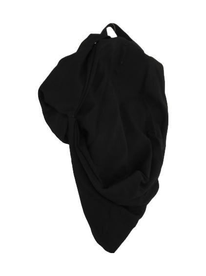 Yohji Yamamoto Draped Wool Backpack - Black