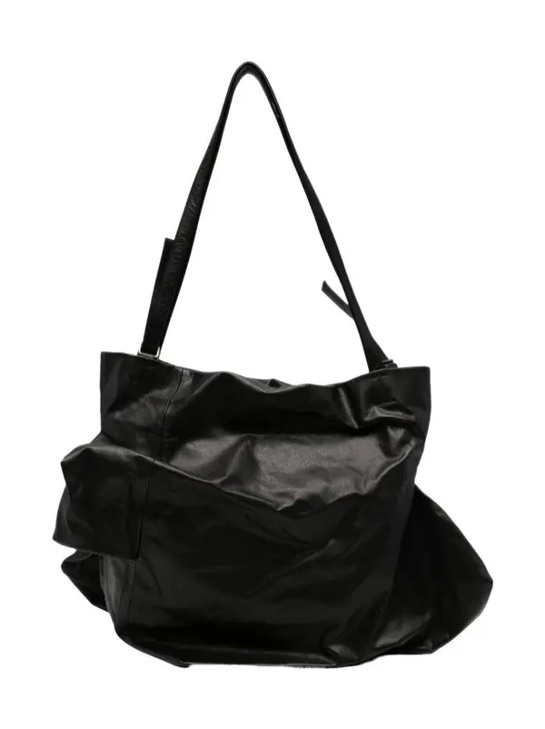 Yohji Yamamoto Leather Shoulder Bag - Black