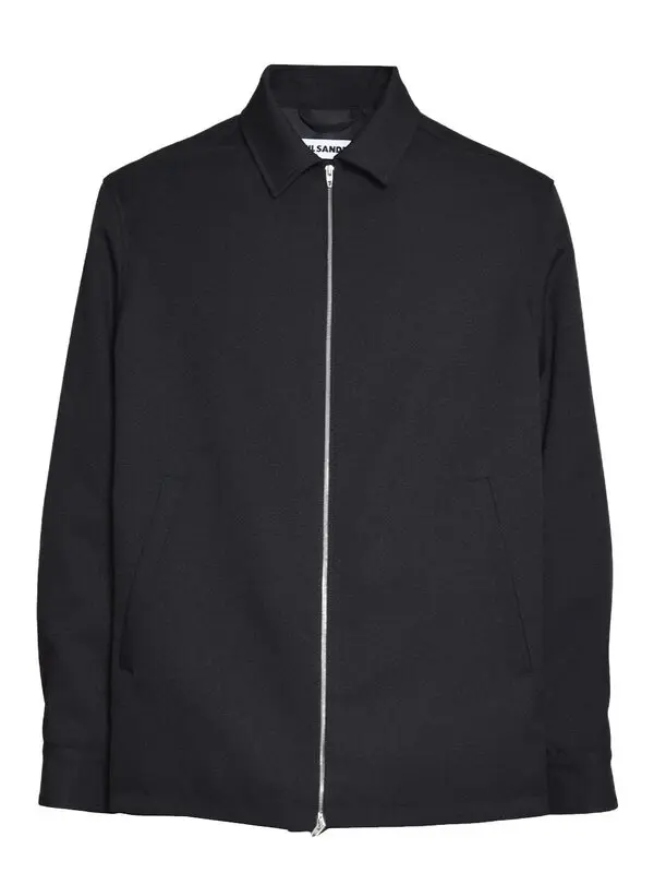 JIL SANDER Zip-up Long-sleeved Jacket - Black