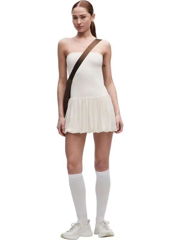 Lululemon 2-in-1 Bubble-hem Mini Dress - Light Ivory