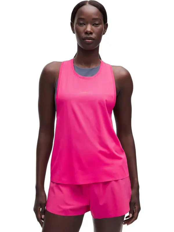 Lululemon Fast And Free Singlet - Flamingo Fun Tone