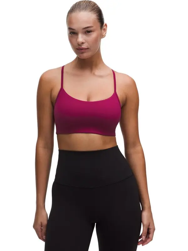Lululemon Flow Y Bra Light Support, C/d Cup - Raspberry Rave