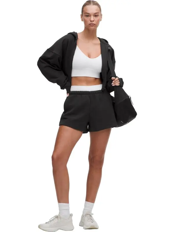 Lululemon French Terry Mid-rise 3.5" Short - Black