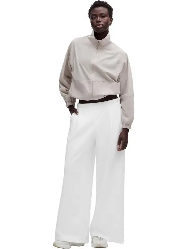 Lululemon French Terry Mid-rise Wide-leg Pants - White