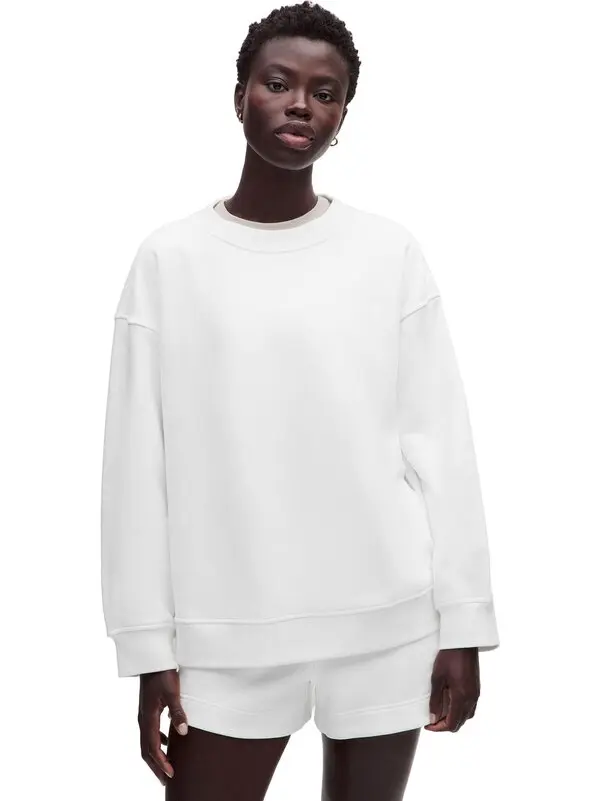 Lululemon French Terry Oversized Crewneck Sweatshirt - White