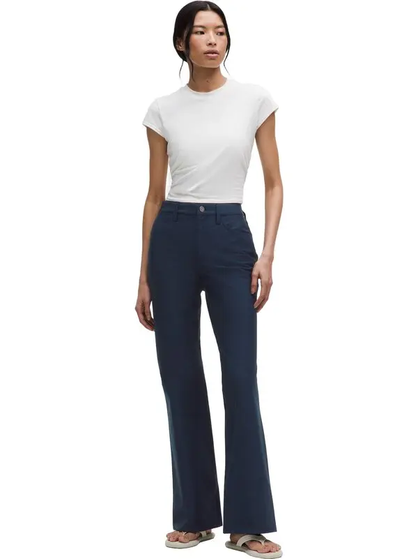Lululemon Easy Five High-rise Subtle-flare Pant - True Navy