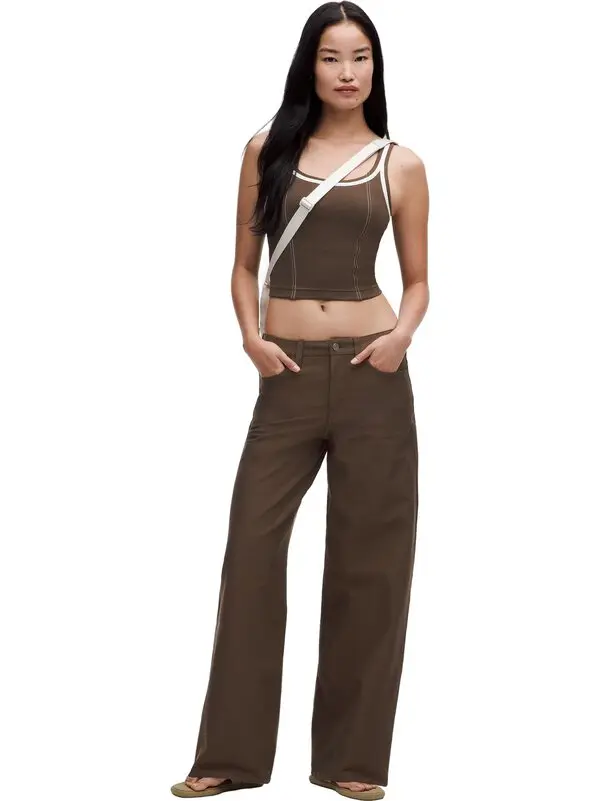 Lululemon Easyfive Low-rise Classic Wide-leg Pant - Walnut Crunch