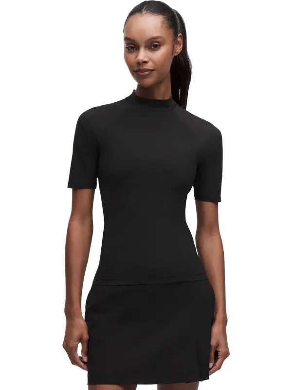 Lululemon Lightweight Mock Neck Short Sleeve Shirt - Black
