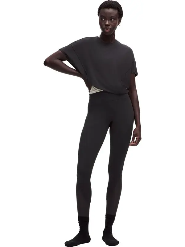 Lululemon Nulu And Mesh No-line High-rise Studio Tight 25 - Black