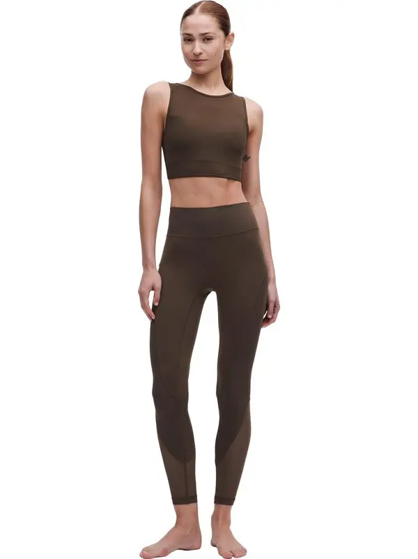 Lululemon Nulu And Mesh No-line High-rise Studio Tight 25 - Walnut Crunch