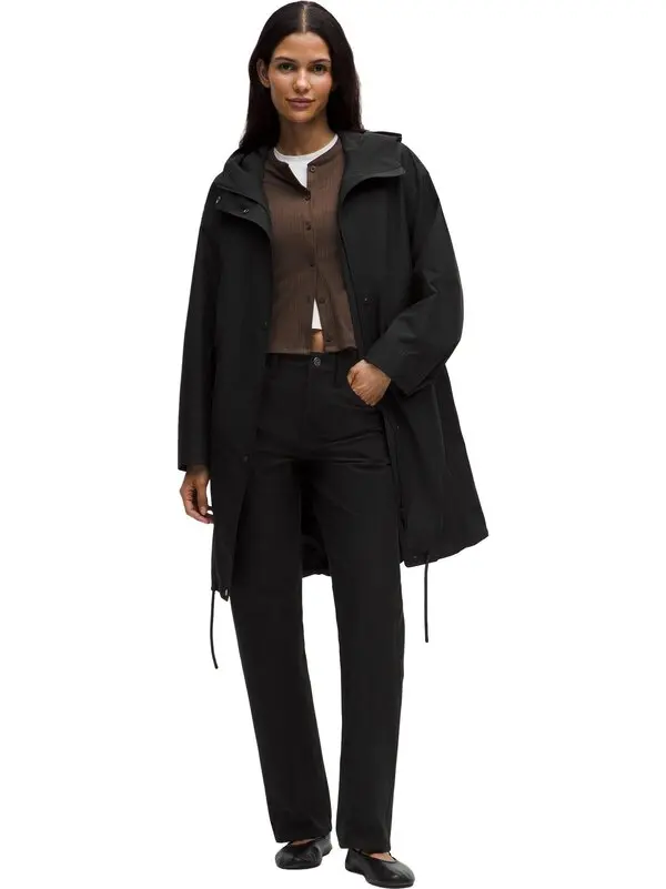 Lululemon Oversized Cocoon Rain Coat - Black