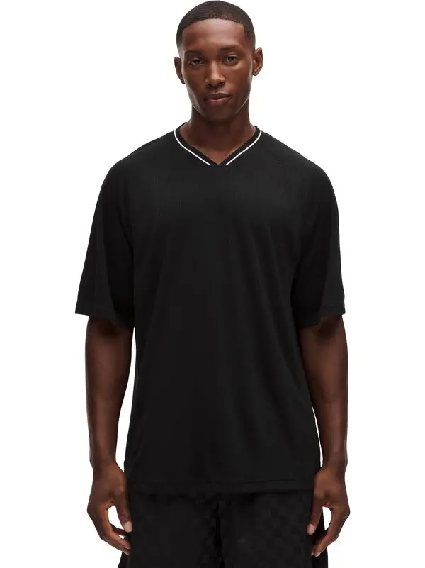 Lululemon Relaxed Fit Collared Mesh Training Shirt - Black