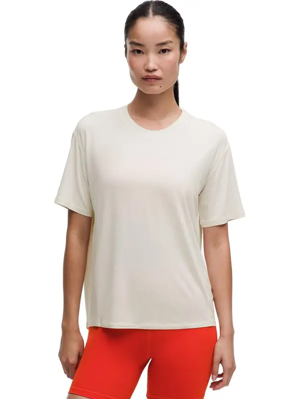 Lululemon Silkyappeal Tie-back Short-sleeve Shirt - Light Ivory