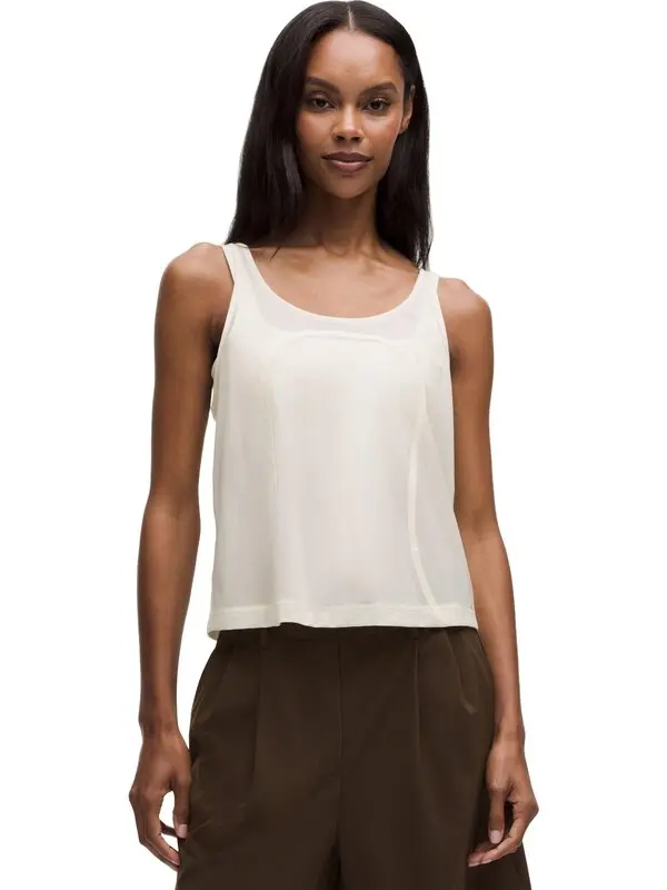 Lululemon Stretch Mesh Relaxed-fit Tank Top - Light Ivory
