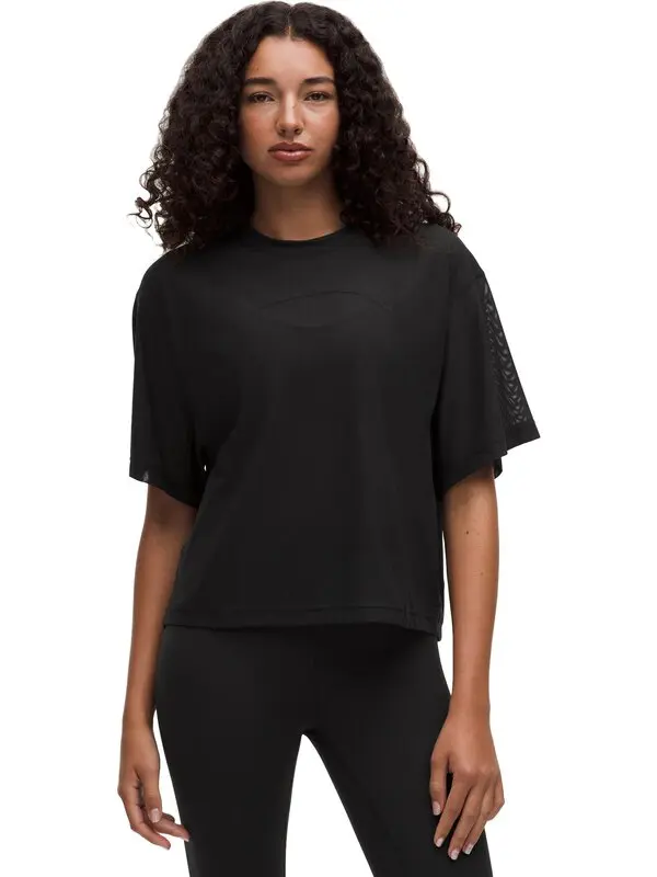 Lululemon Stretch Mesh Relaxed-fit T-shirt - Black