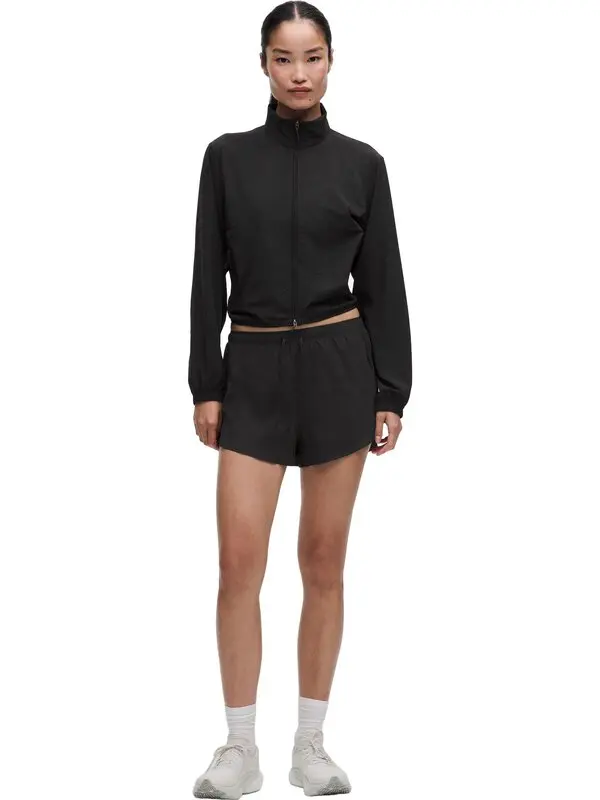 Lululemon Textured Mesh High-rise Running Shorts - Black