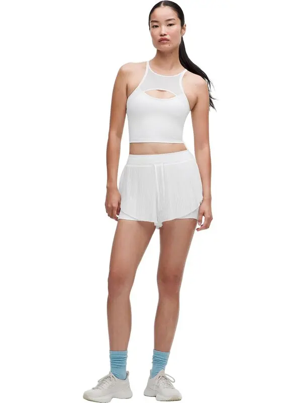 Lululemon Ace Advantage High-rise Pleated Tennis Shorts - White/white