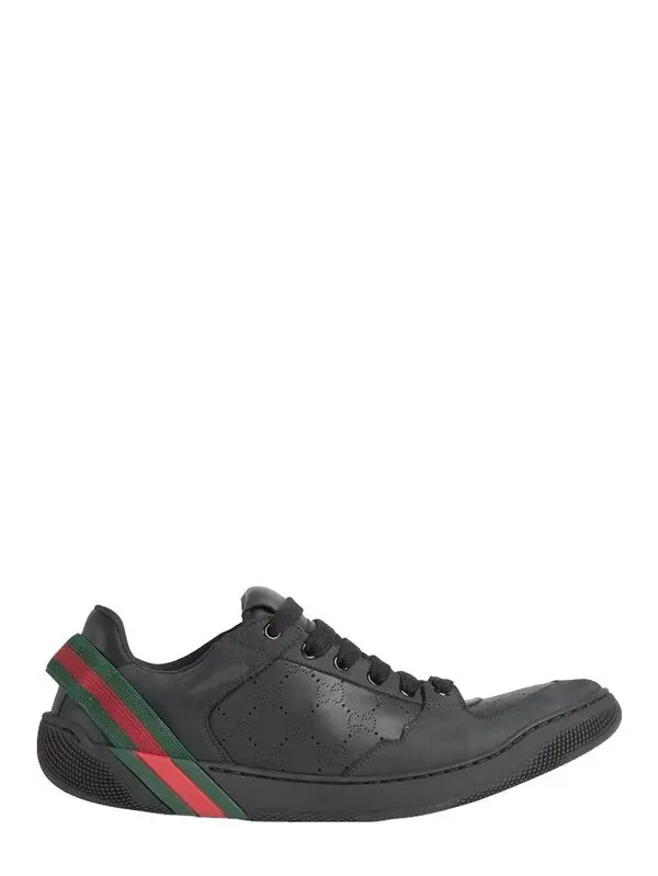 Gucci Screener Leather Sneakers - Black