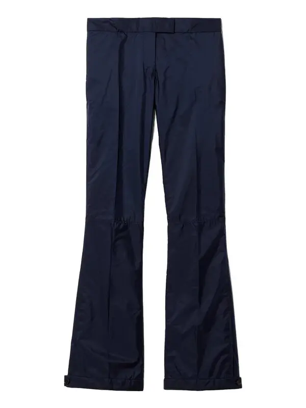 Miu Miu Technical Fabric Flare Leg Trousers - Cobalt Blue