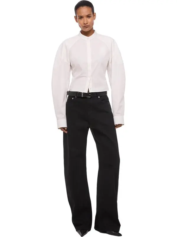 Helmut Lang Cotton Poplin Saddle Shirt - White