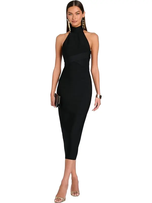 Retrofete Runa Bandage Knit Dress - Black
