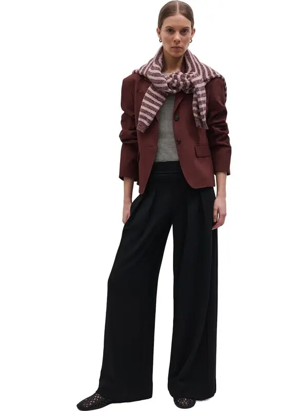 ME+EM Wide-leg Trousers - Black