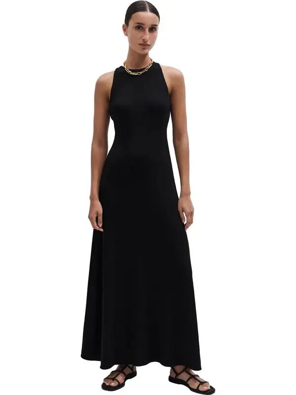 ME+EM Sleeveless Fit And Flare Maxi Dress - Black