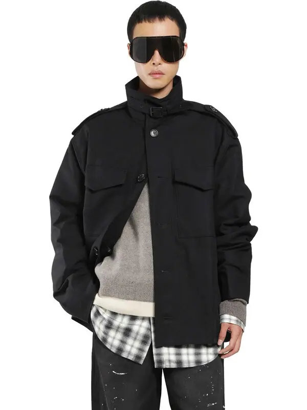 Acne Studios Cotton Nylon Field Jacket - Black