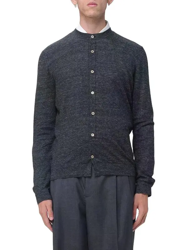 Brunello Cucinelli Button-front Slub Texture Sweater - Grey