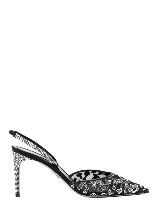 Rene Caovilla 80mm Allura Crystal-embellished Pumps - Black