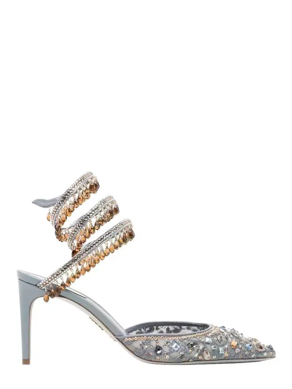 Rene Caovilla 100mm Christy Crystal-embellished Pumps - Blue