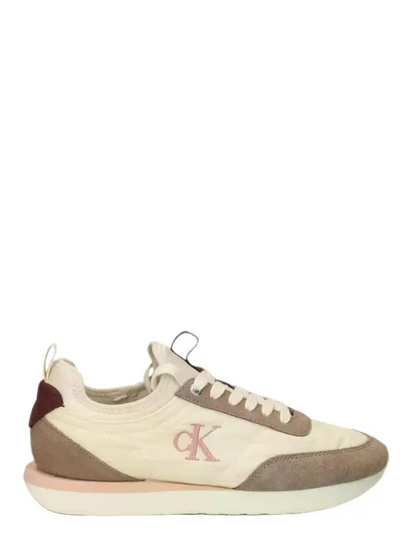 Calvin Klein Paneled Suede Runner Sneakers - Neutrals