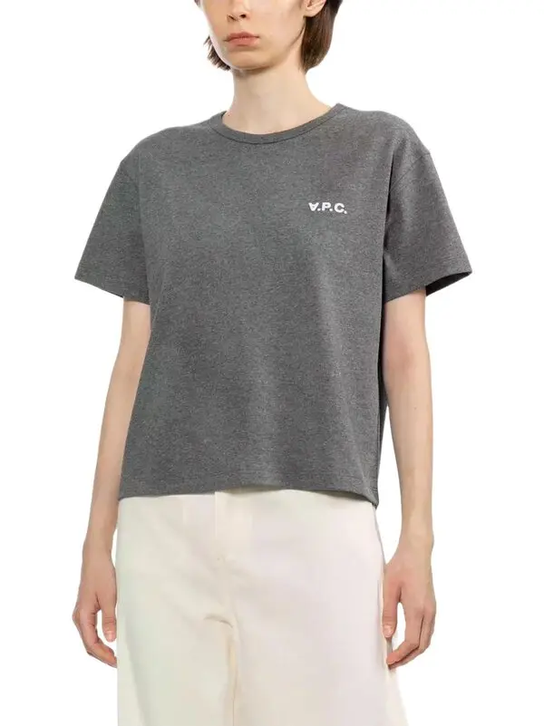 A.p.c. Logo Print T-shirt - Grey