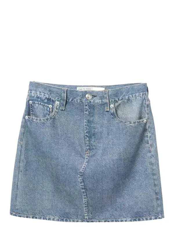 Rag & Bone Miramar Ponte Mini Skirt - Blue