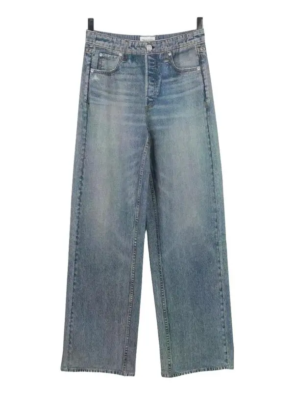 Rag & Bone Wide-leg Faded Trousers - Blue