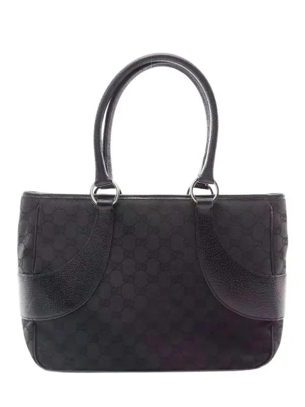 Gucci 2000s Gg Canvas Tote Bag - Black