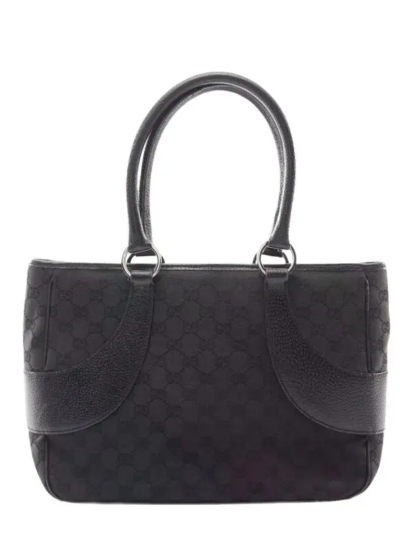 Gucci 2000s Gg Canvas Tote Bag - Black