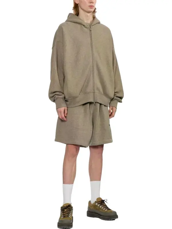 ESSENTIALS Classic Zip-up Hoodie - Brown