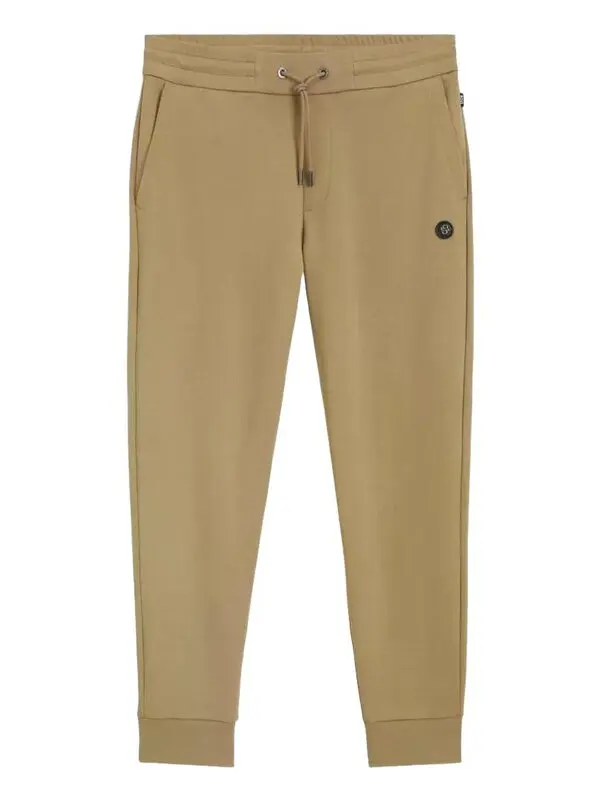 BOSS Cotton-blend Track Pants With Double B Monogram Badge - Neutrals