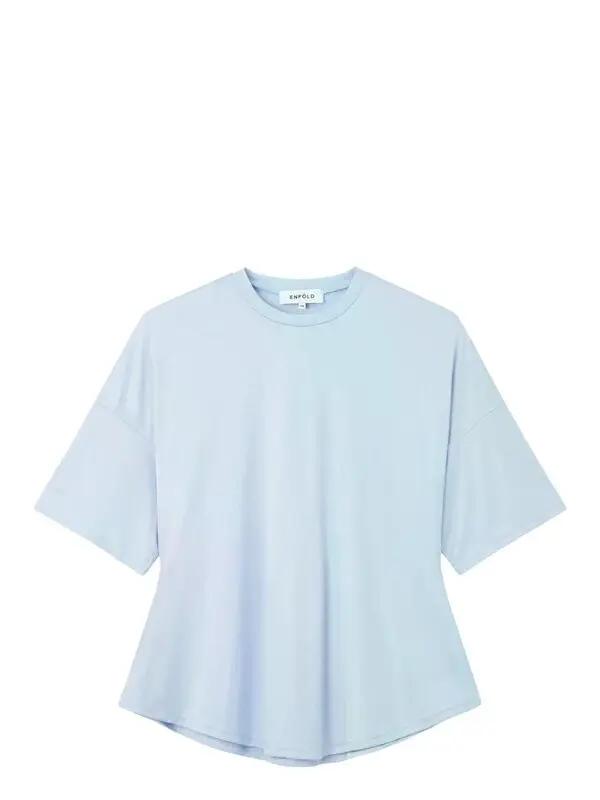 ENFOLD Peplum T-shirt - Blue