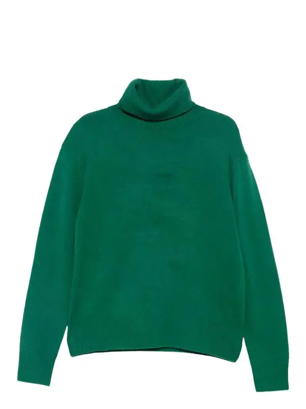 THE FRANKIE SHOP Gala Roll-neck Knitted Wool Sweater - Green