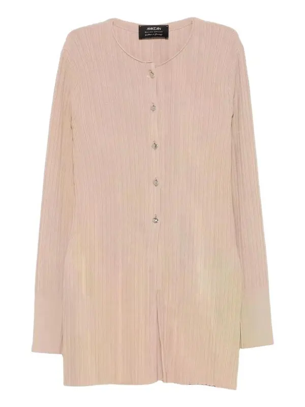 MARCCAIN Button Ribbed Cardigan - Neutrals