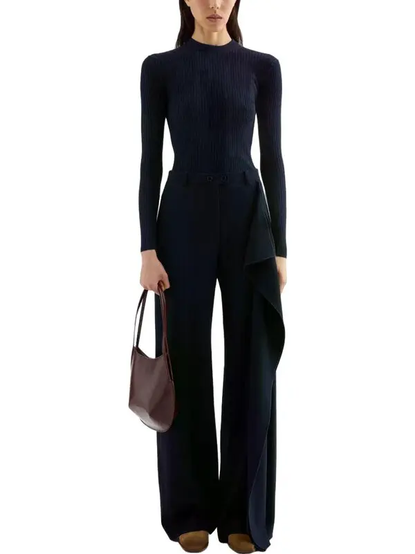 JIL SANDER Ribbed Knit Lightweight Sweater - Blue