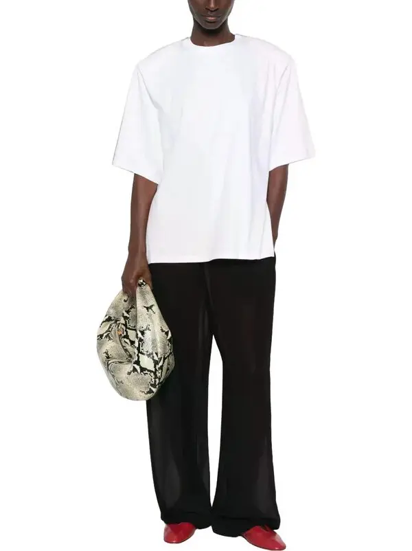 THE FRANKIE SHOP Anira Padded Shoulder T-shirt - White