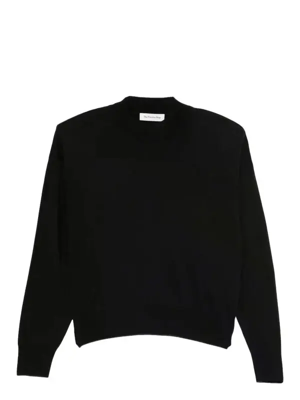 THE FRANKIE SHOP Rue High-neck Padded-shoulder Sweater - Black
