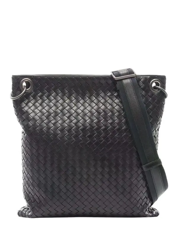 Bottega Veneta Intrecciato Crossbody Bag - Black