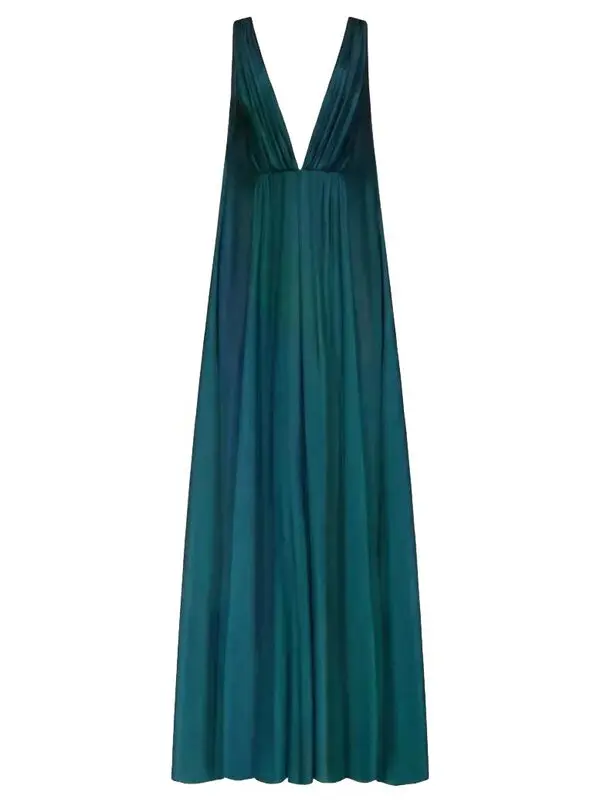 TEMILY Angelina V-neck Gown - Green